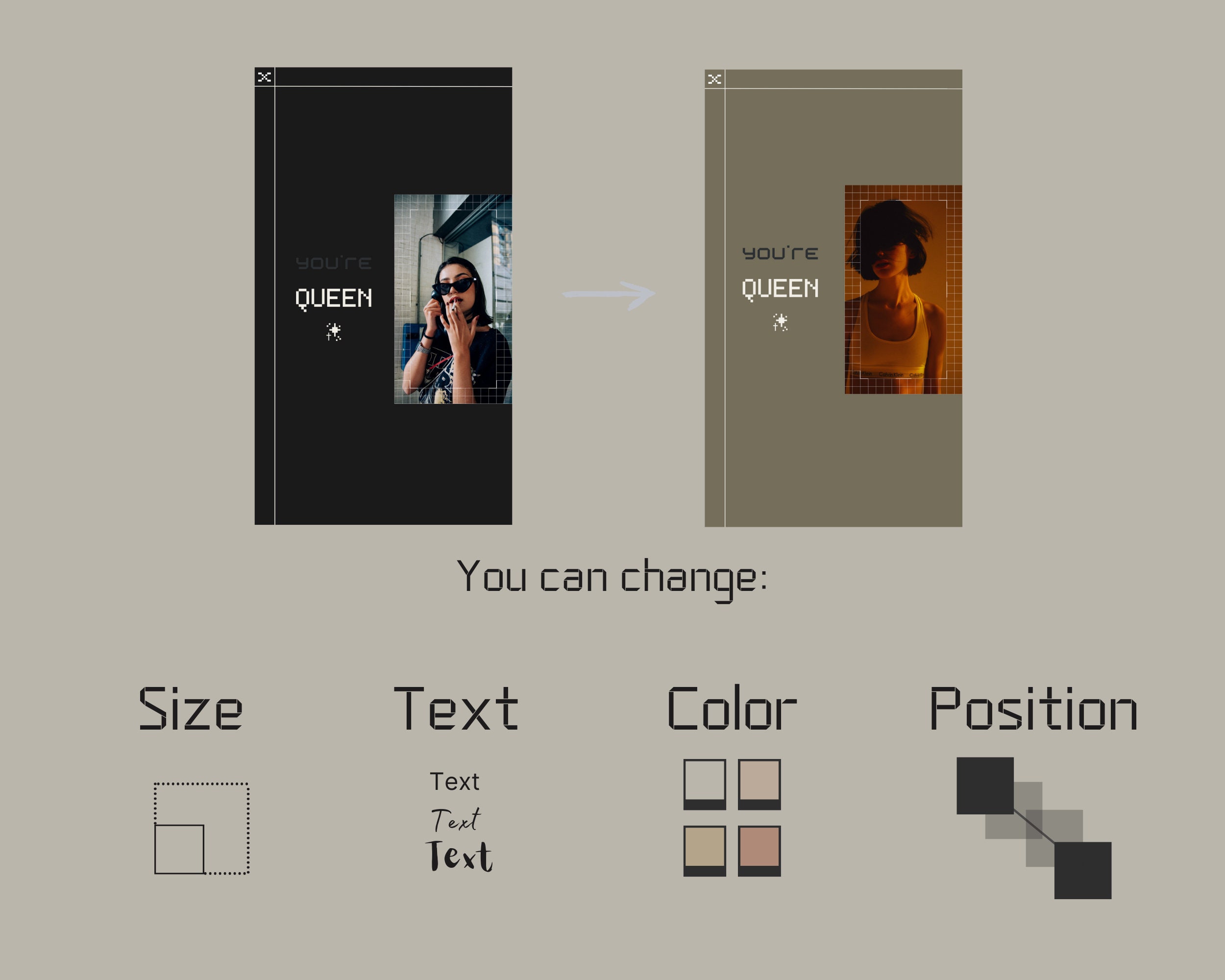 Old Computer Retro Story Templates for Instagram Retro Canva Templates ...