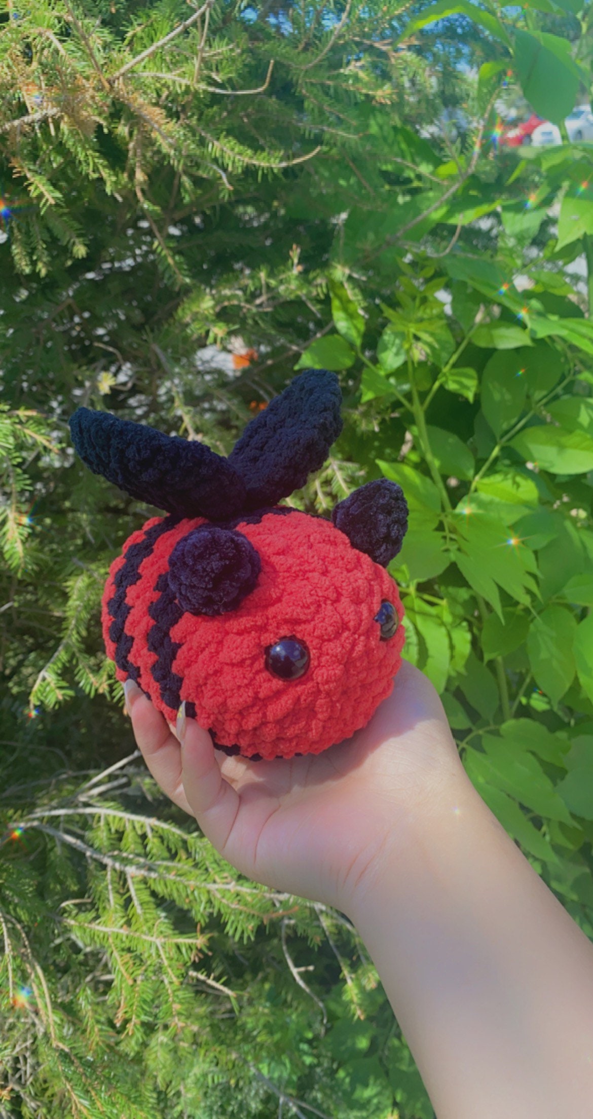 DEVIL BEE Crochet Halloween Plushie Red Devil Busy Bee - Etsy Canada