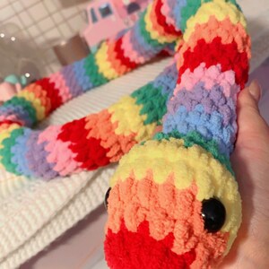 RAINBOW SNAKE Crochet Snake Amigurumi Cute Fun Toy for - Etsy Canada