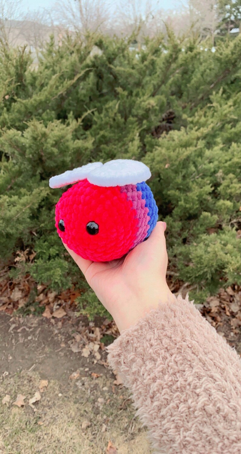 BI-BEE Bisexual Bee Plushie Crochet Pride Flag Amigurumi - Etsy