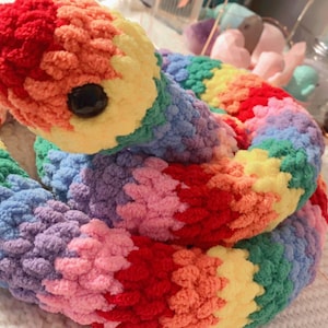 RAINBOW SNAKE Crochet Snake Amigurumi Cute Fun Toy for - Etsy Canada