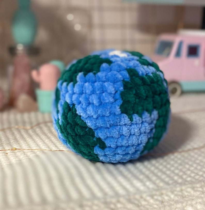 EARTH DAY GLOBE | Crochet Earth Sphere | Blue Globe | Blue Green Ball ...
