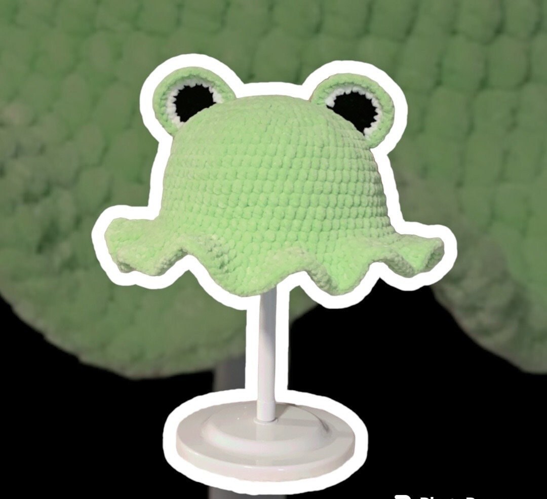 FROG BUCKET HAT Crochet Froggy Hat Cute Kero Kero Toque Kawaii Kero Hat ...