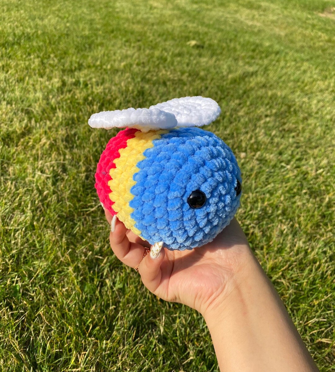 PAN-BEE | Pansexual Bee Plushie | Pan Pride Flag Plush | Crochet ...