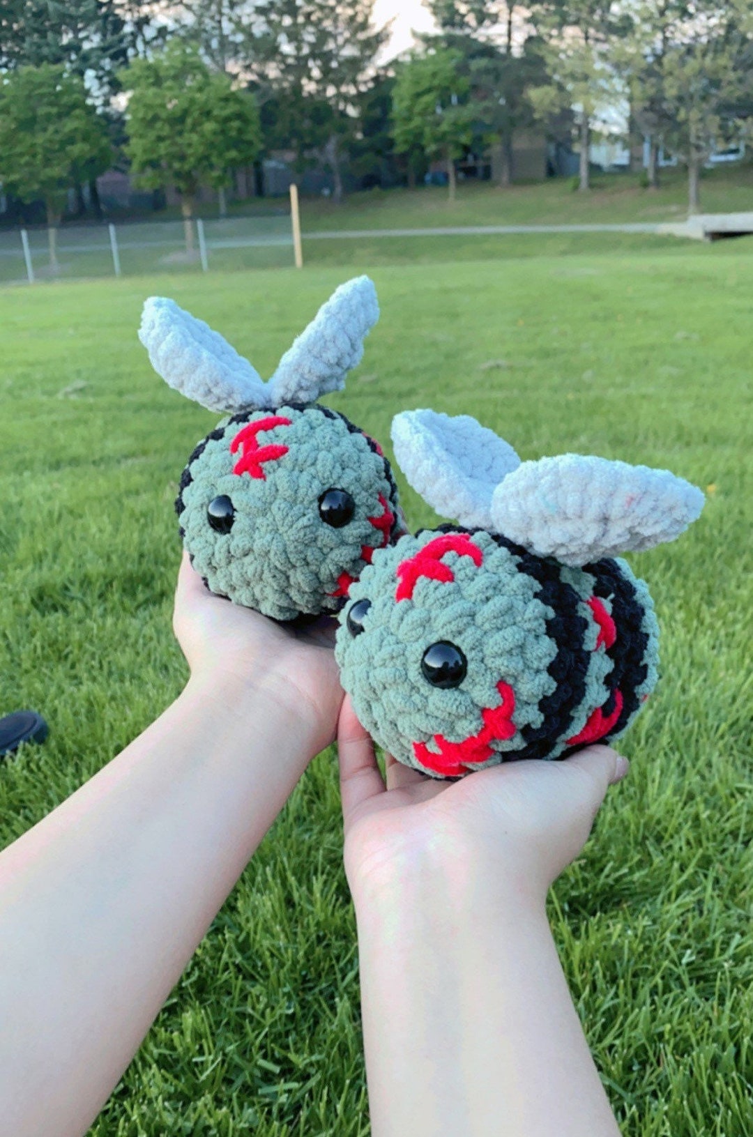 ZOM-BEE | Zombie Bee Amigurumi | Frankenstein Plush | Halloween Crochet ...
