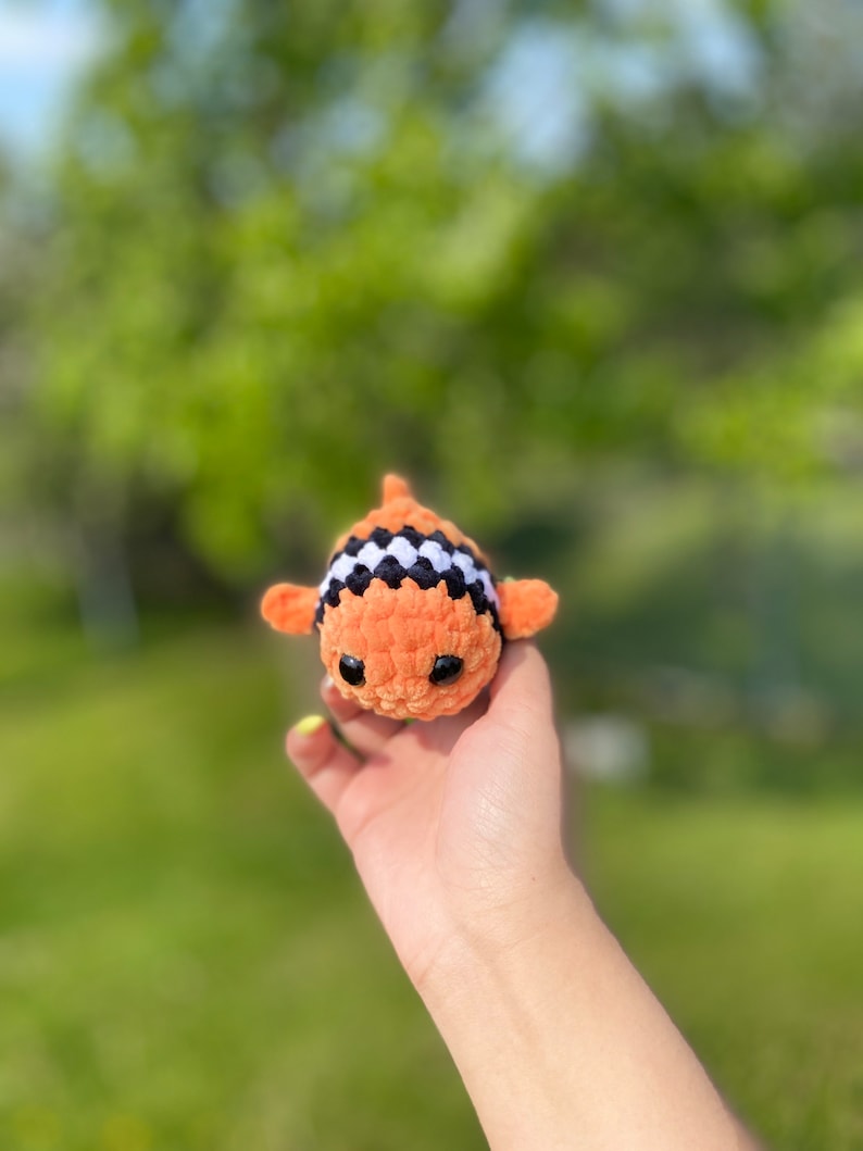 BABY CLOWNFISH | Crochet Clown Fish Amigurumi | Cute Baby Clownfish Toy ...
