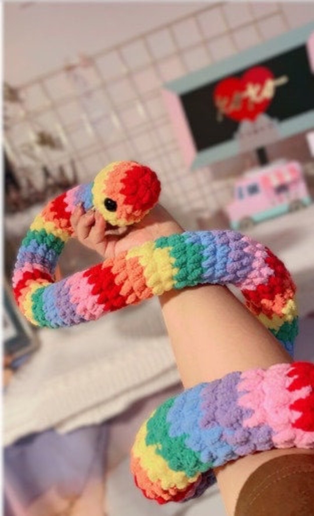 RAINBOW SNAKE Crochet Snake Amigurumi Cute Fun Toy for Children Reptile ...