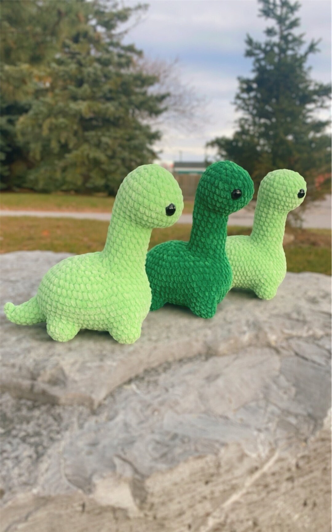 BRONTOSAURUS DINO Crochet Dinosaur Plushie Cute Dino Amigurumi Bronto ...
