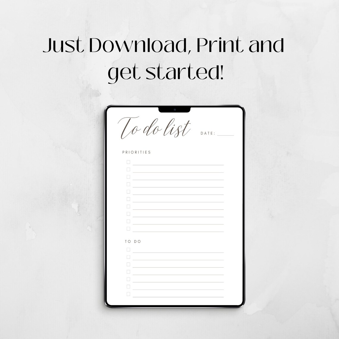 To Do List Printable | Digital Download | Instant Download | Task List ...