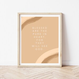 Bible Verse Printable | Blessed Are the Pure in Heart | Christian ...