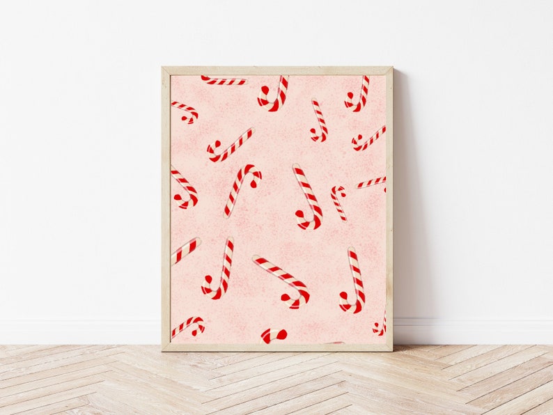 Candy Cane Printable, DIGITAL DOWNLOAD, Christmas Print, Candy Cane ...
