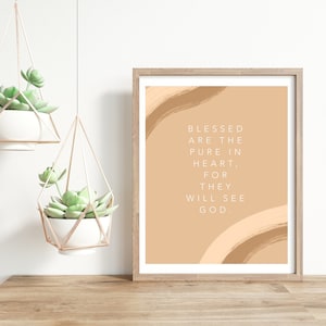 Bible Verse Printable | Blessed Are the Pure in Heart | Christian ...