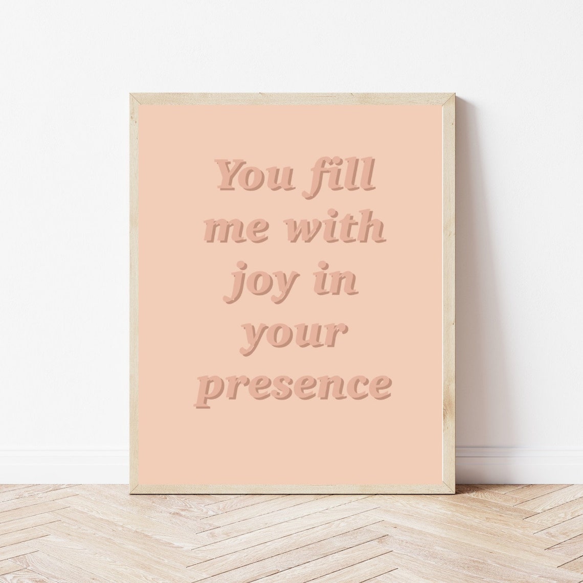 Bible Verse Art Lettering Printable You Fill Me With Joy - Etsy