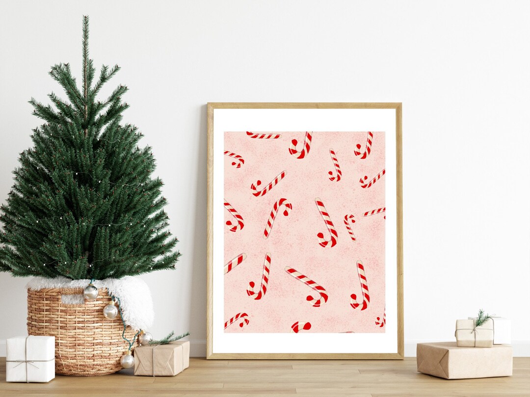 Candy Cane Printable, DIGITAL DOWNLOAD, Christmas Print, Candy Cane ...
