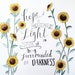 Positive Quote Art, Sunflowers, Hope is Seeing Light, Wall Artwork ...