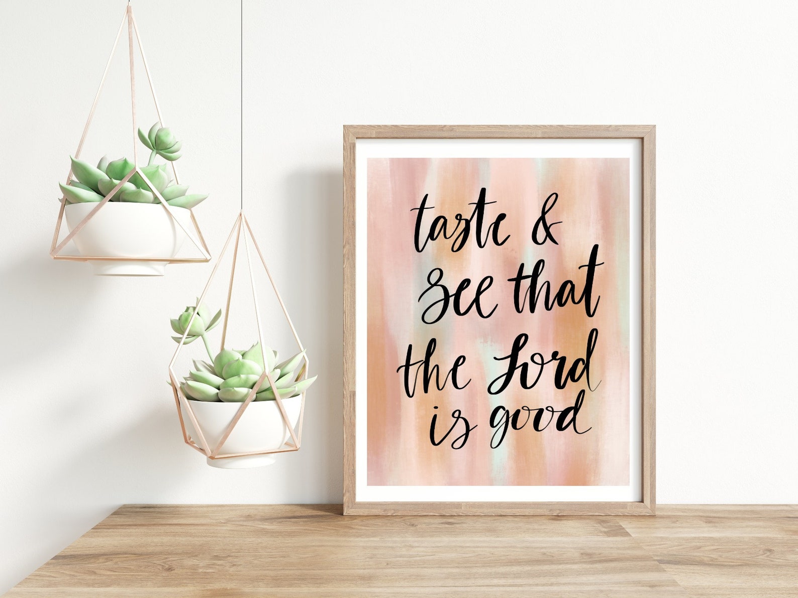 Taste and See That the Lord is Good, Christian Print, Calligraphy ...