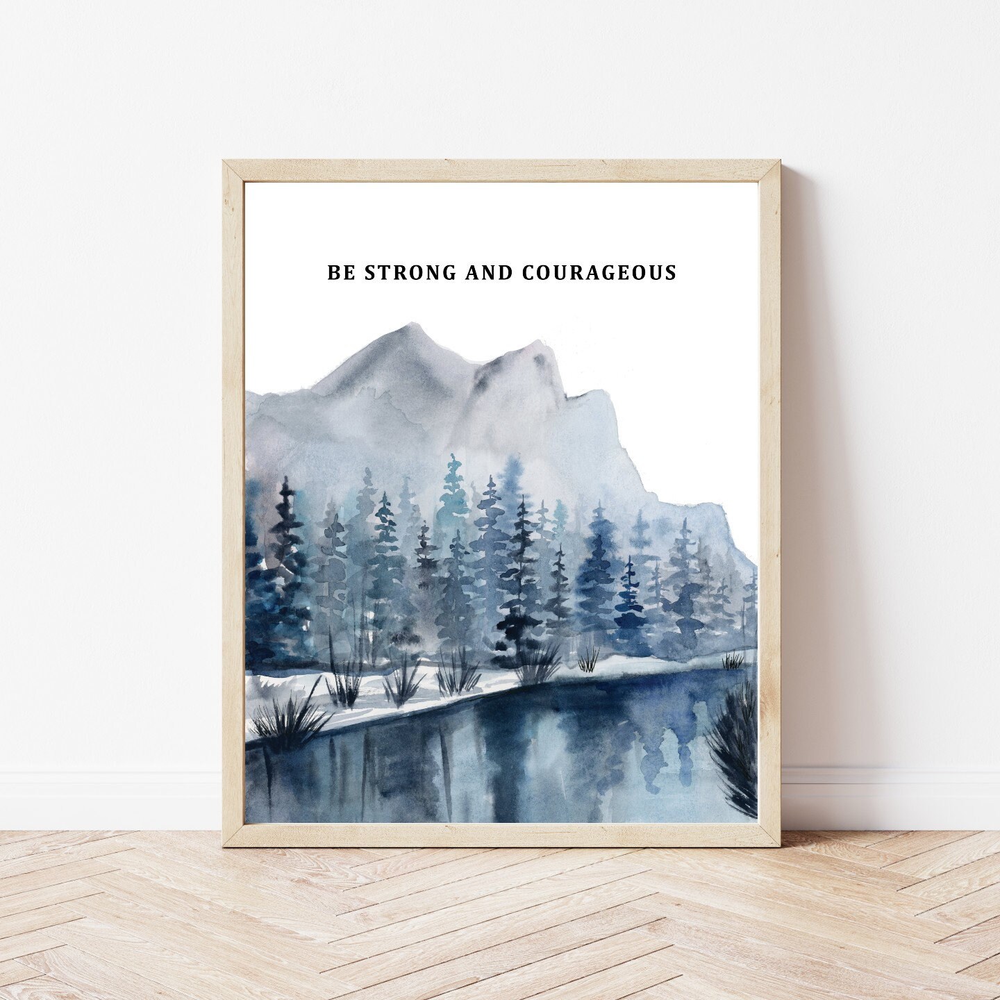 Be Strong and Courageous Printable, Bible Verse Wall Decor, Scripture ...