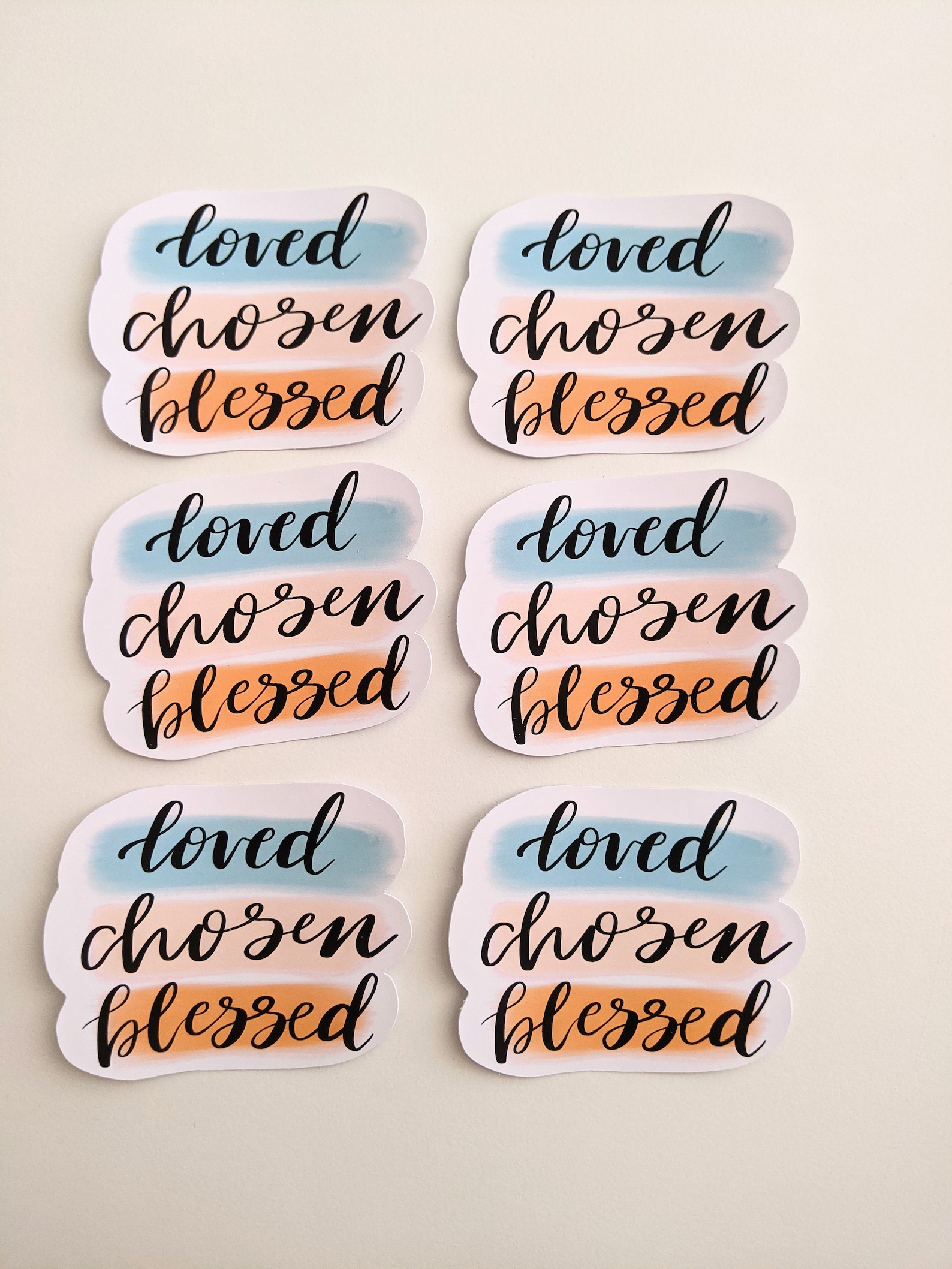 Loved Chosen Blessed Stickers, Christian Sticker, Vinyl Sticker, Laptop ...