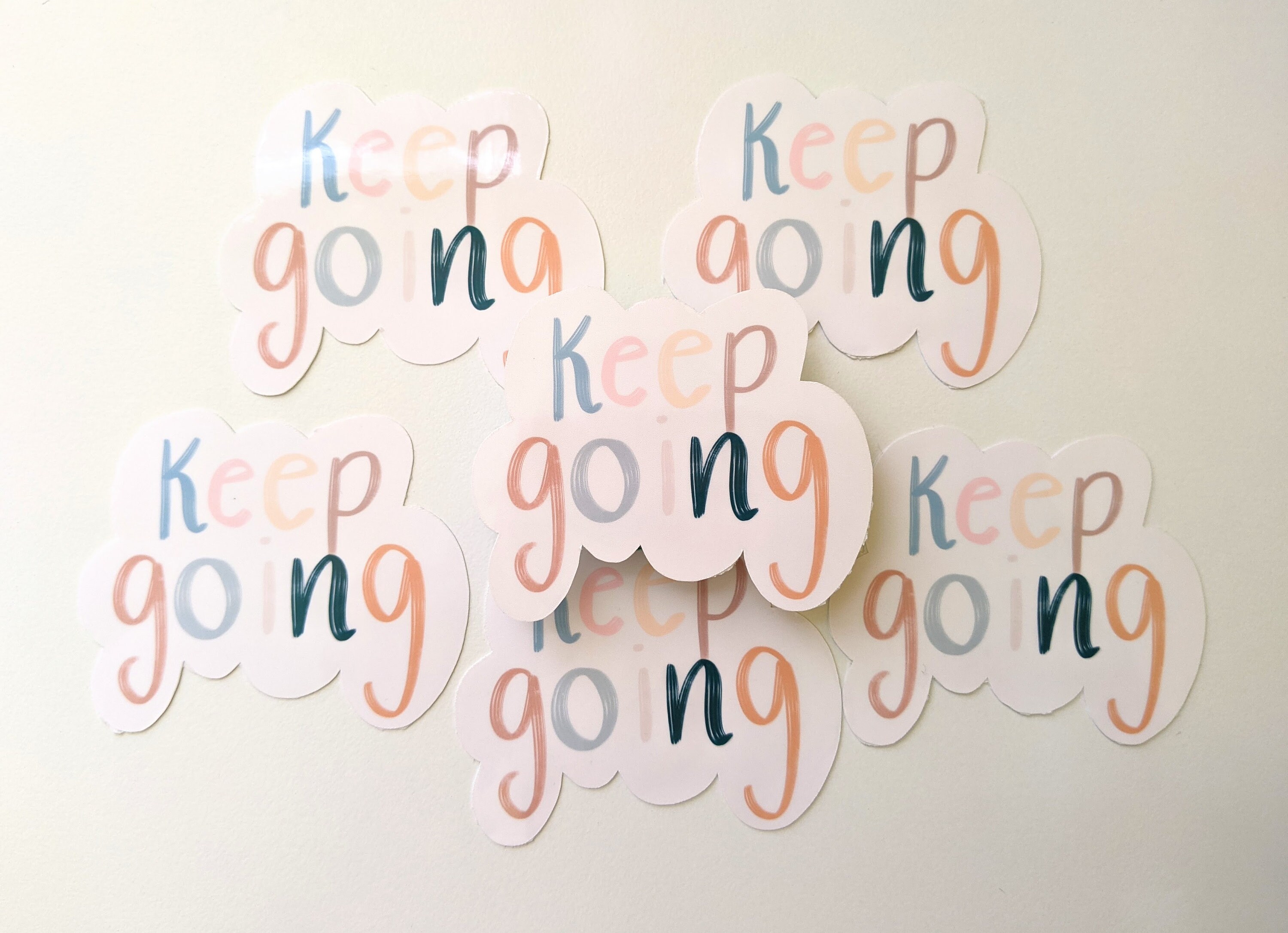 Keep Going Sticker, Glossy Sticker, Waterproof Vinyl Sticker, Pastel ...