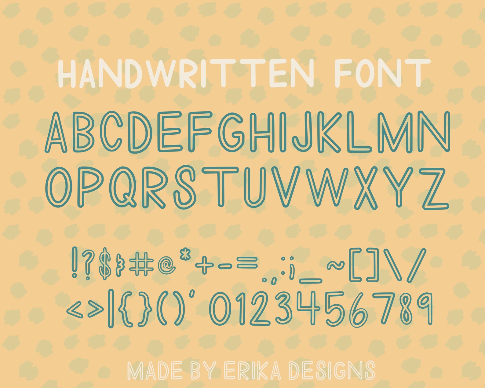 Outline Font | Handwritten Font | Ttf Download Font | Hand Drawn Font ...