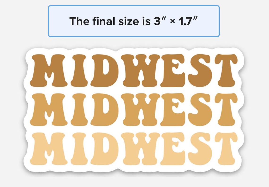 Midwest Sticker | Hand Drawn Sticker | Laptop and Water Bottle Sticker ...