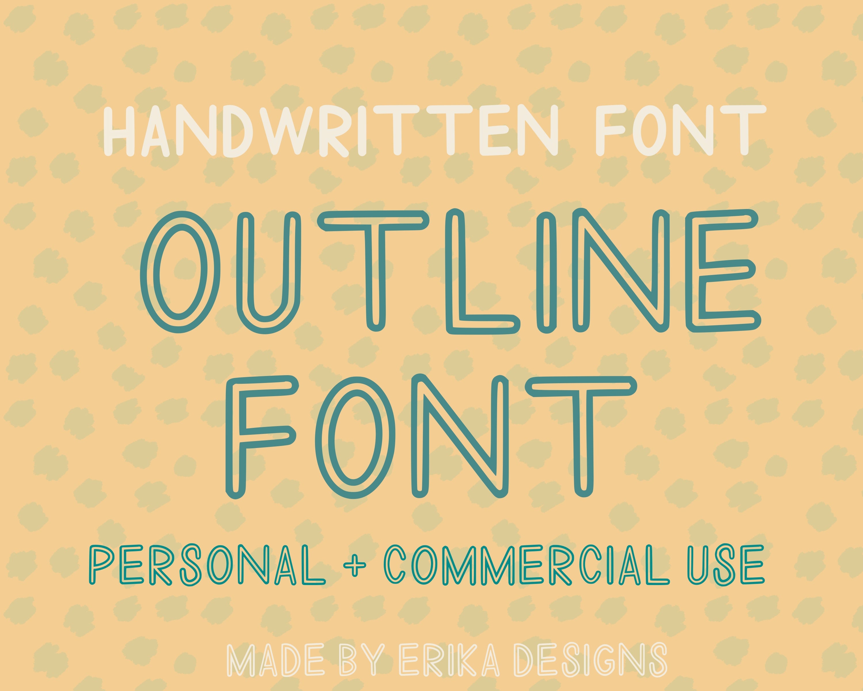 Outline Font | Handwritten Font | Ttf Download Font | Hand Drawn Font ...