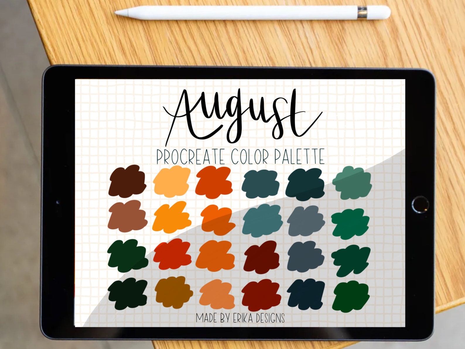 August Color Palette / Fall Colors / Autumn Colors / Procreate Color ...