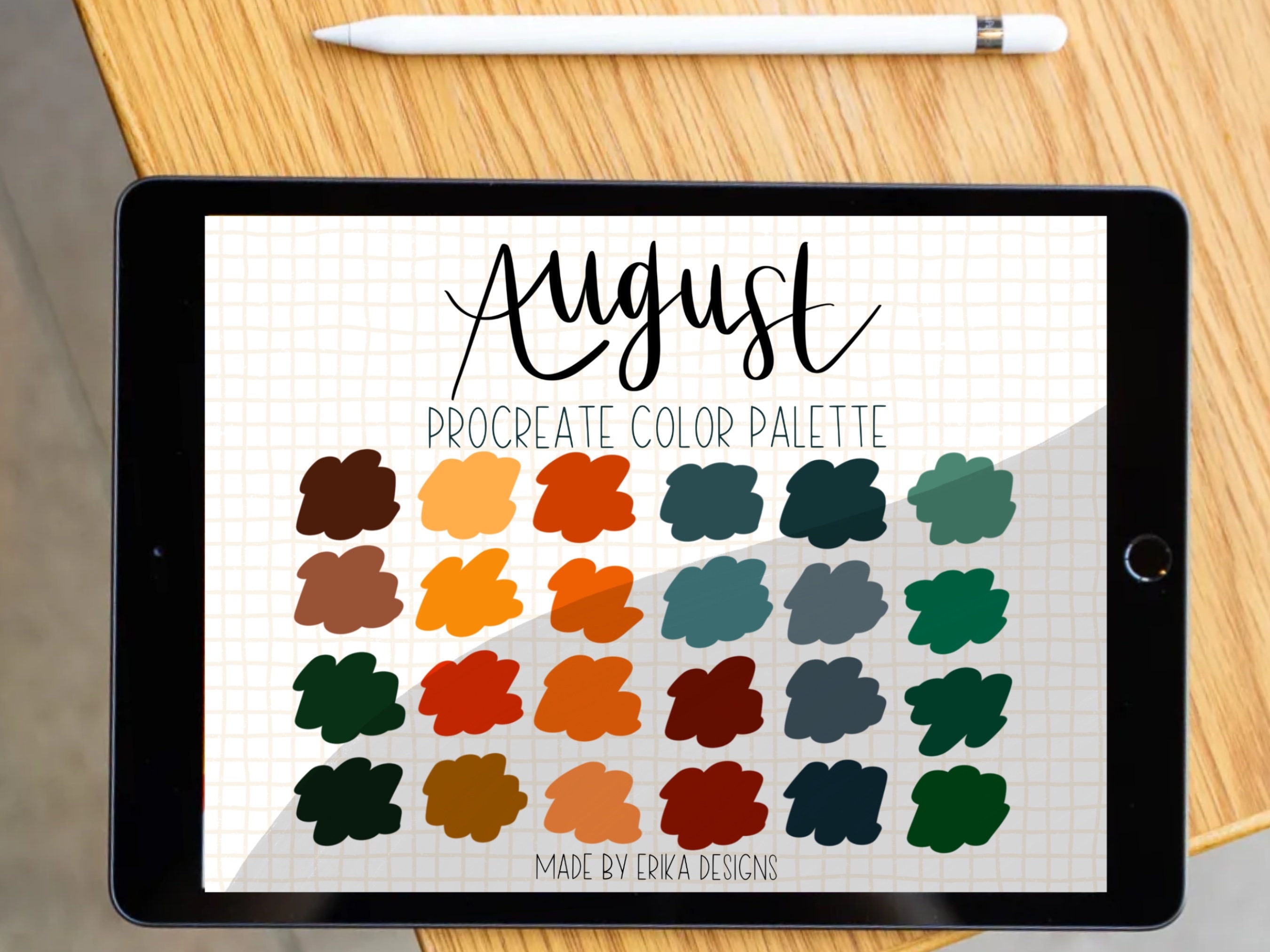 August Color Palette / Fall Colors / Autumn Colors / Procreate - Etsy