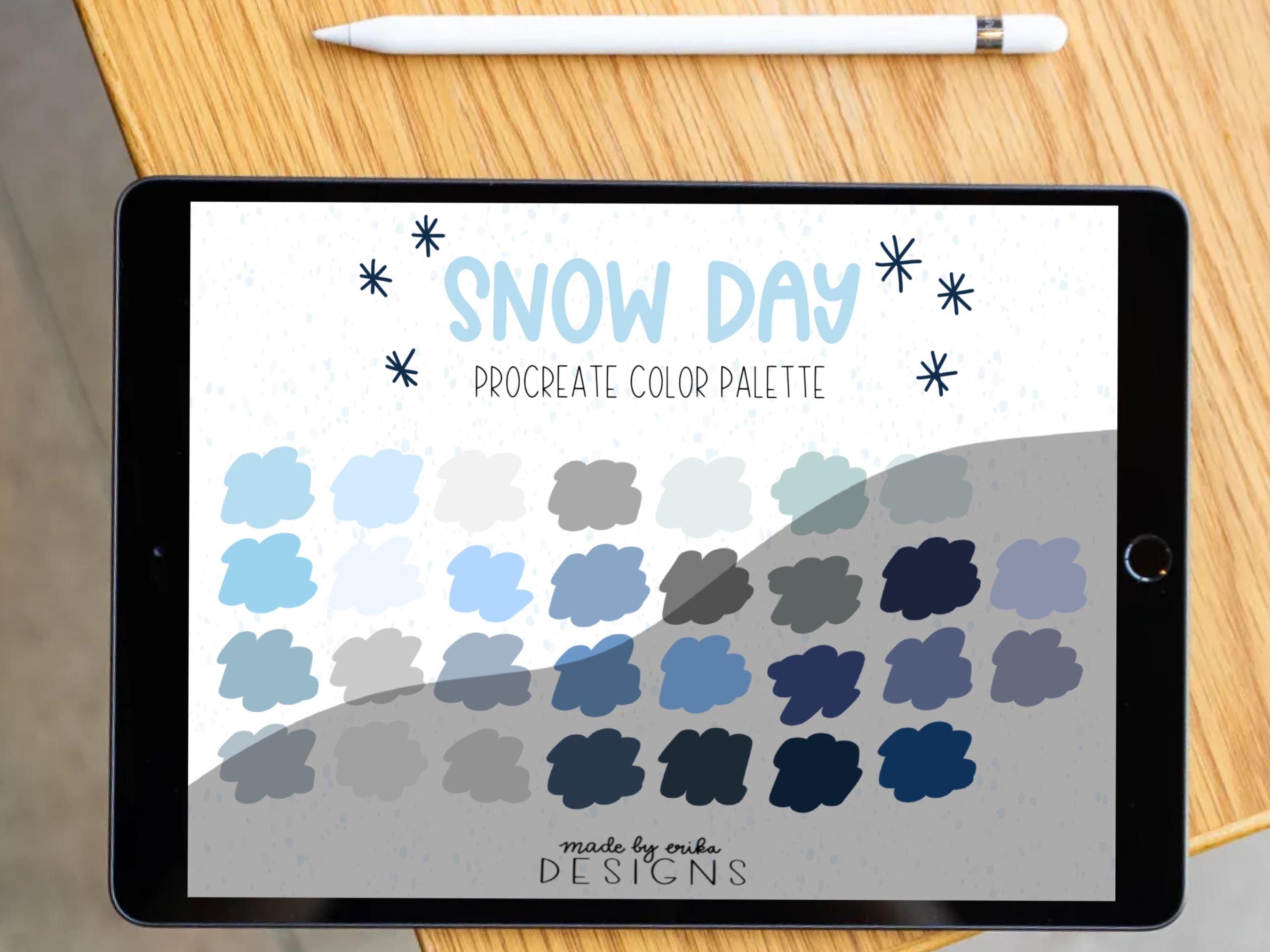 Snow Day Color Palette | Winter Cool Colors | Winter Wonderland Colors ...