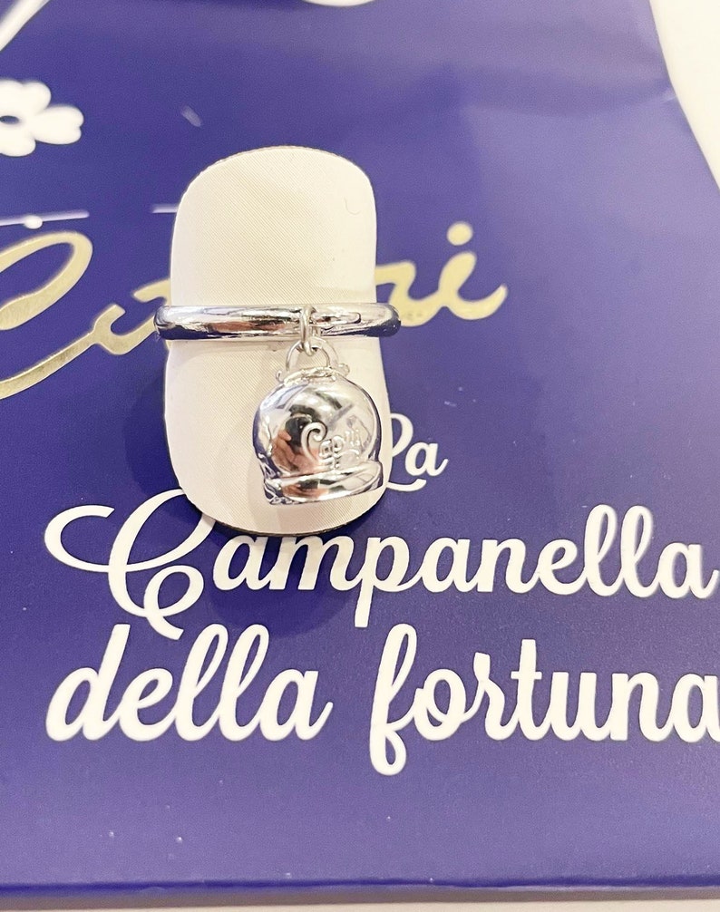 925 Silver Woman Ring Capri Bell Lucky Charm Pendant - Etsy