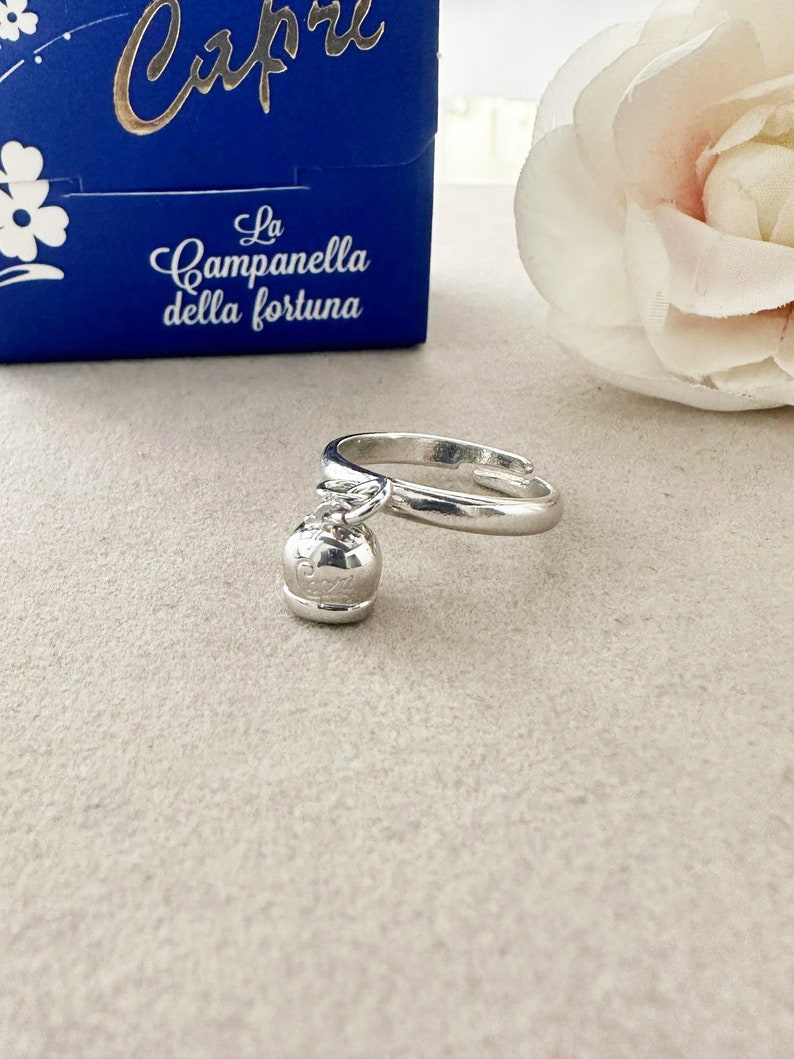 925 Silver Woman Ring Capri Bell Lucky Charm Pendant - Etsy