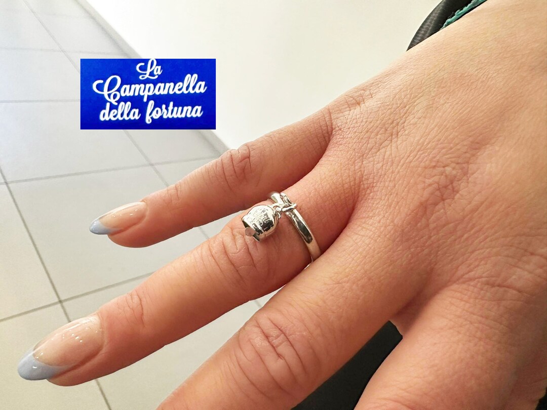 925 Silver Woman Ring Capri Bell Lucky Charm Pendant - Etsy