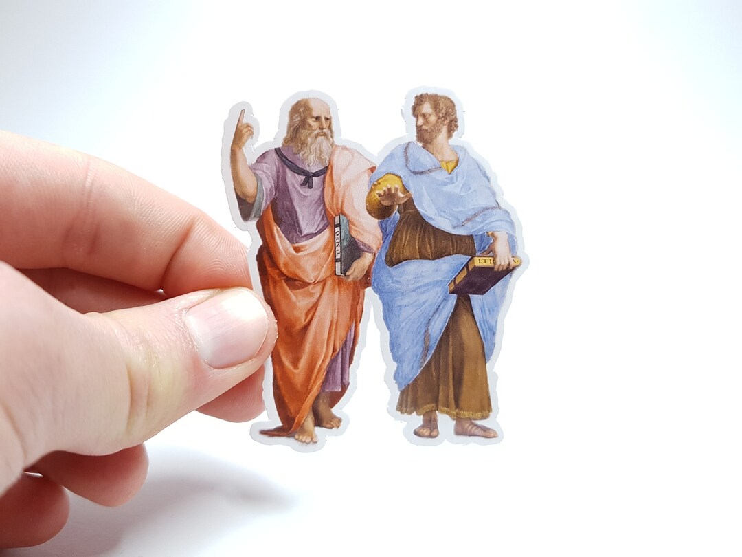 Aesthetic Philosophy Sticker school of Athens Plato and Aristotle Cute ...