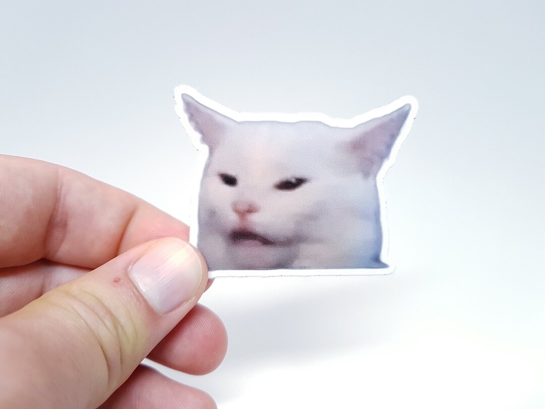 Meme Sticker "cat - Woman Yelling at a Cat" - Funny Sticker for Cat ...