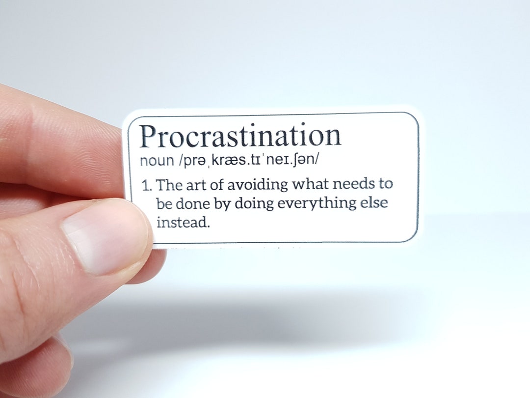 Aesthetic Meme Sticker "procrastination" - Funny Sticker for ...