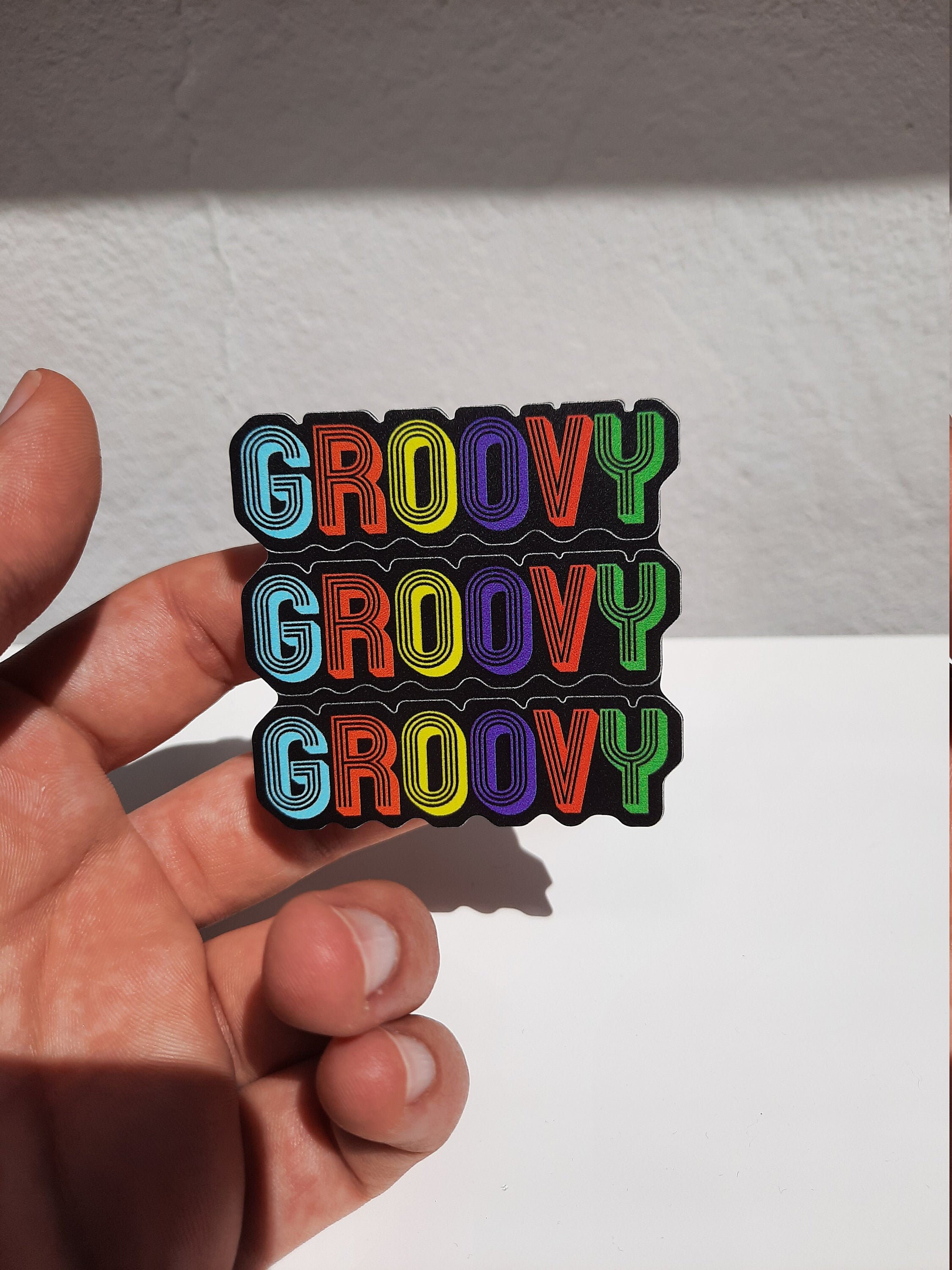 Scrapbooking Stickers Stay Groovy Sticker Groovy Water Bottle Sticker ...