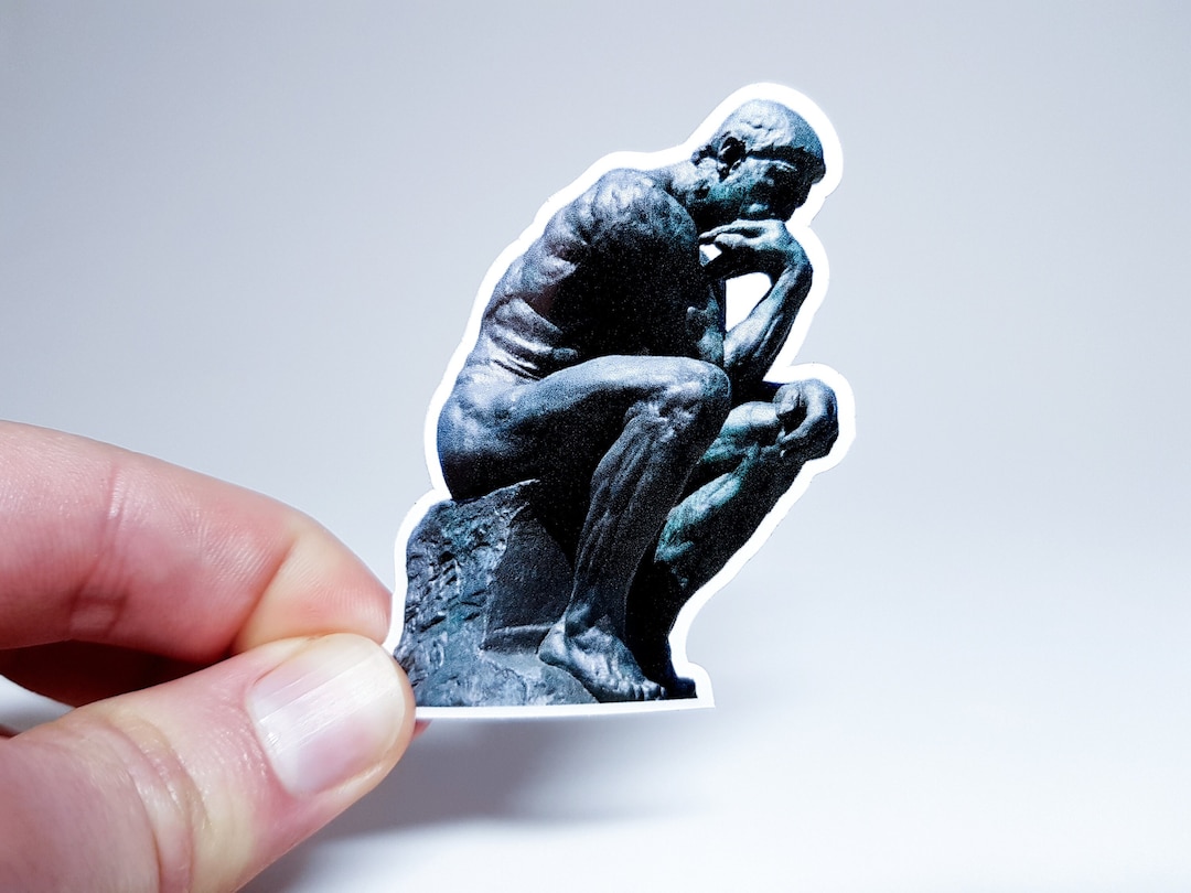 Aesthetic Sticker "the Thinker" Beautiful Sculpture Sticker ...