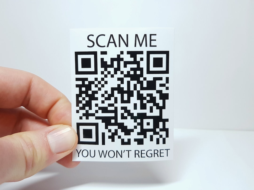 Meme Sticker "never Gonna Give You up Qr" - Enjoy the Rick-roll-meme ...