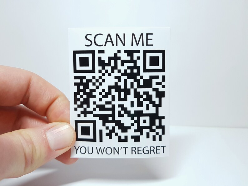 Meme Sticker "never Gonna Give You up Qr" - Enjoy the Rick-roll-meme ...