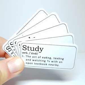 Aesthetic Meme Sticker "study" - Funny Sticker for Students - Etsy