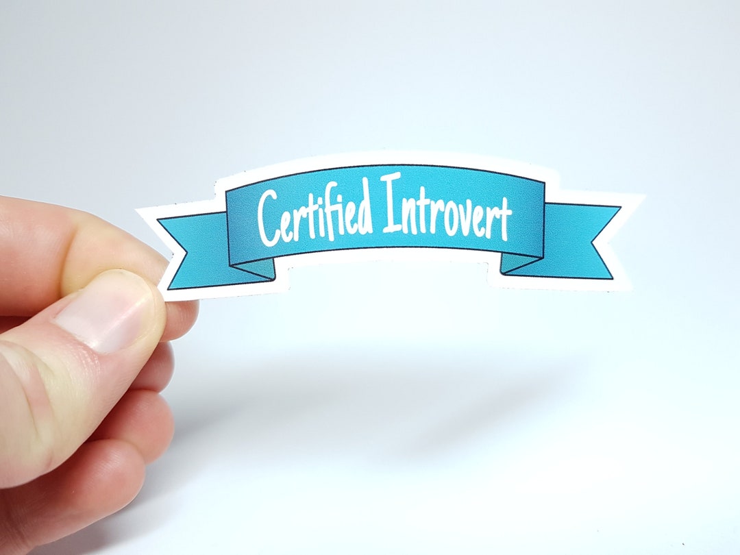 Aesthetic Meme Sticker "certified Introvert" - Funny Prize-sticker for ...