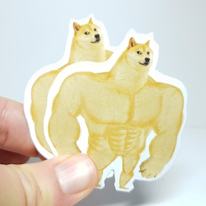 Meme Sticker "stronk Doge" - Funny Shiba Inu Sticker for True Internet ...