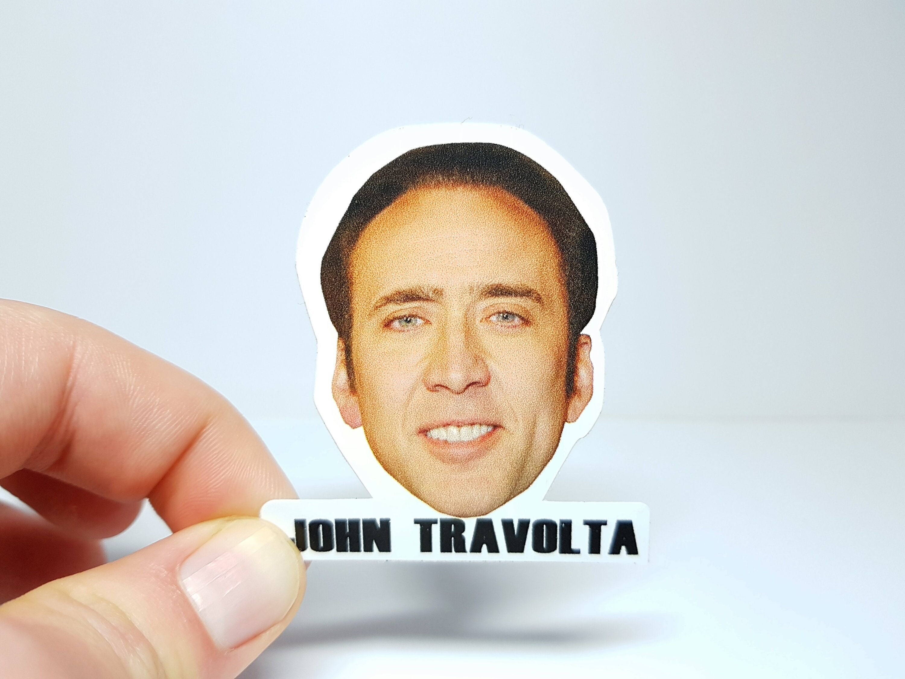 Meme Sticker nicolas Cage John Travolta Funny - Etsy UK