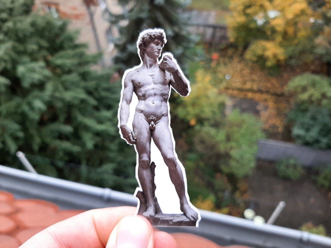 3.46x1.53'' Aesthetic Sticker michelangelo - Etsy