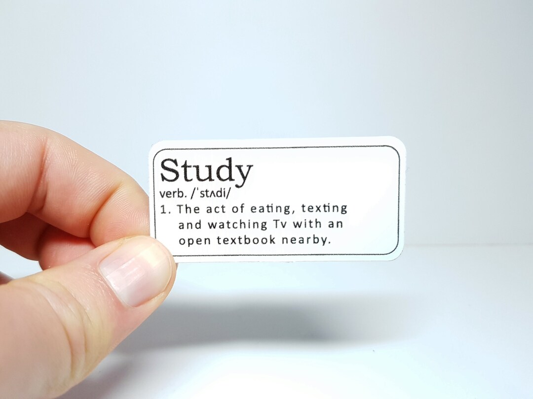 Aesthetic Meme Sticker "study" - Funny Sticker for Students - Etsy