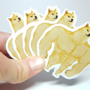 Meme Sticker "stronk Doge" - Funny Shiba Inu Sticker for True Internet ...