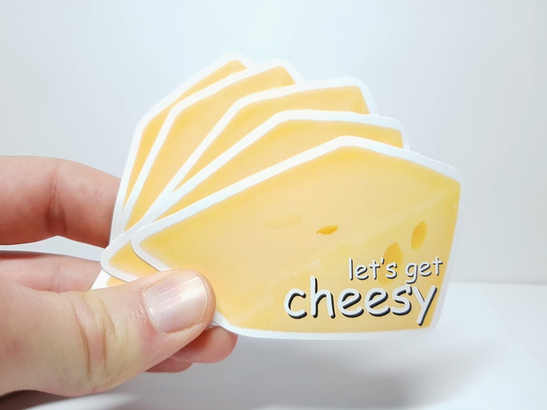 Meme Sticker "let's Get Cheesy" - Enjoy Some Cheese-filled Joy With ...