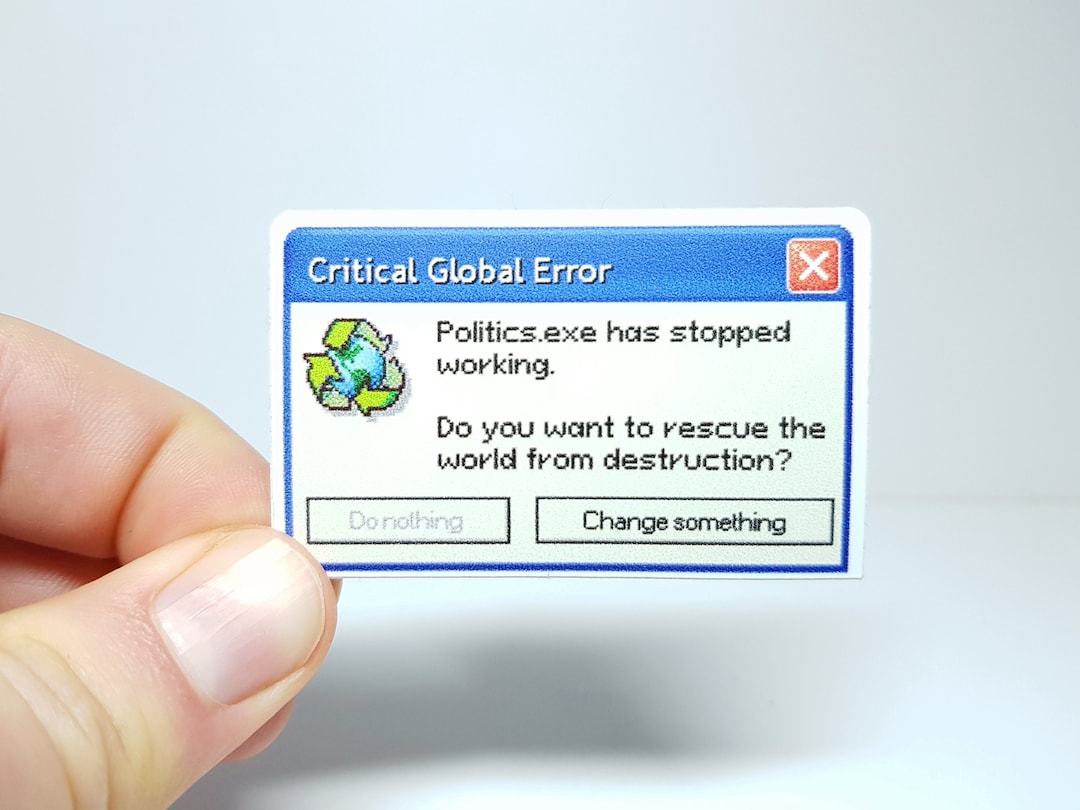 Meme Sticker "critical Global Error" Internet Sticker | Climate Change ...