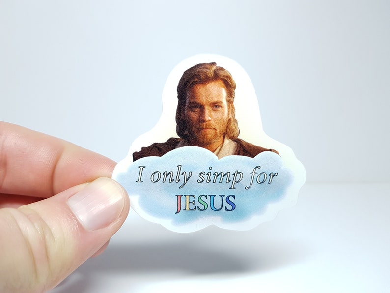 Meme Sticker I Only Simp for Jesus Möge Die - Etsy.de