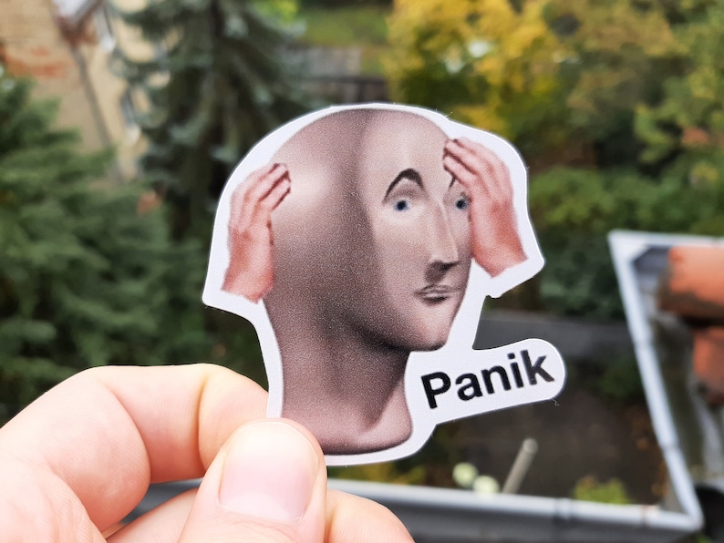 Meme Sticker meme Man Panik Funny Internet - Etsy